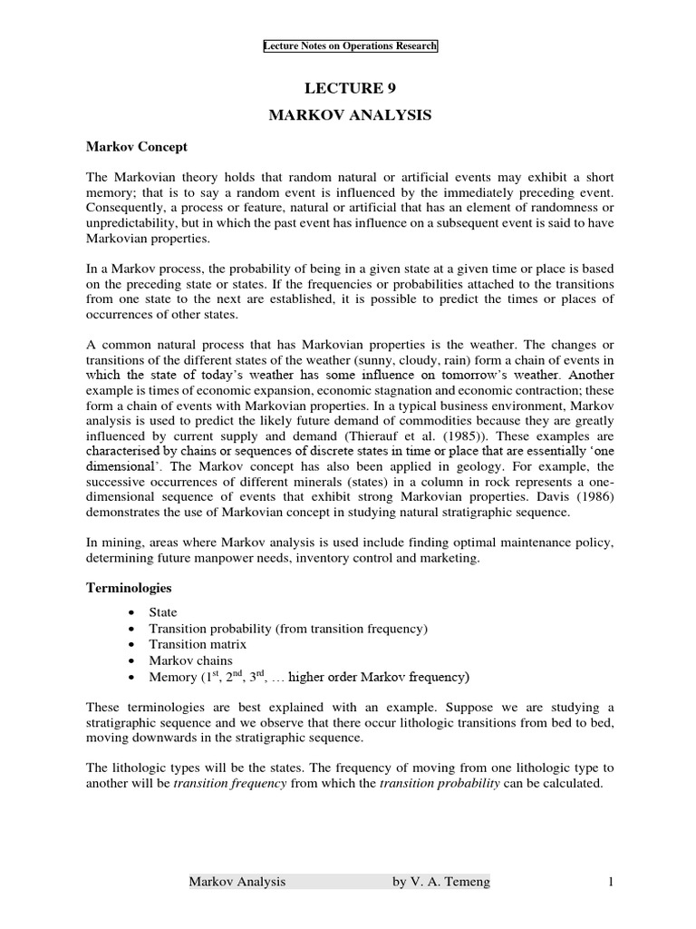 Org Markov9 | PDF | Markov Chain | Statistical Theory