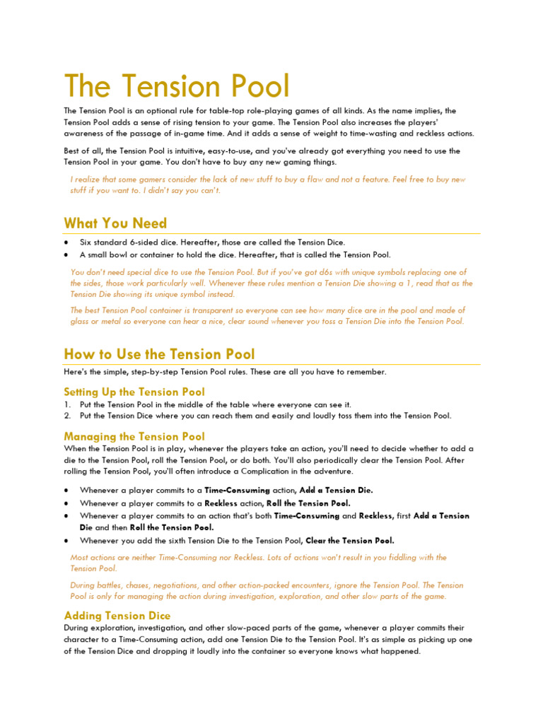 The Tension Pool | Download Free PDF | Risk | Stress (Biology)
