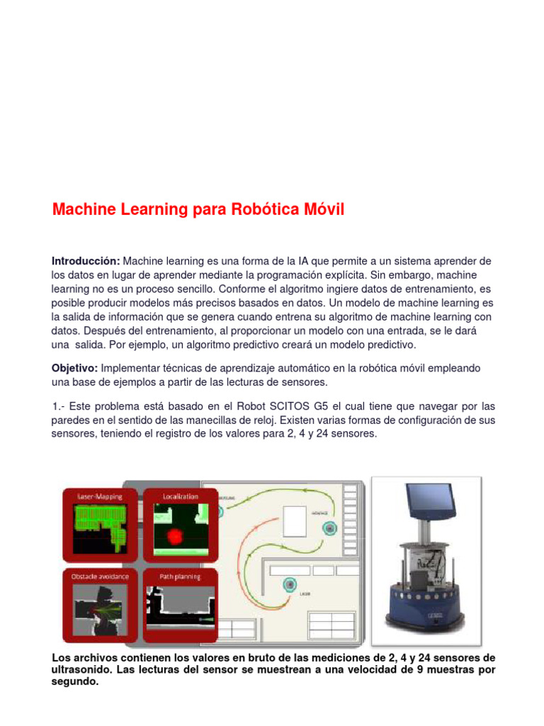 Aprendizaje Automático Aplicado A La Robótica Móvil | PDF | Aprendizaje ...
