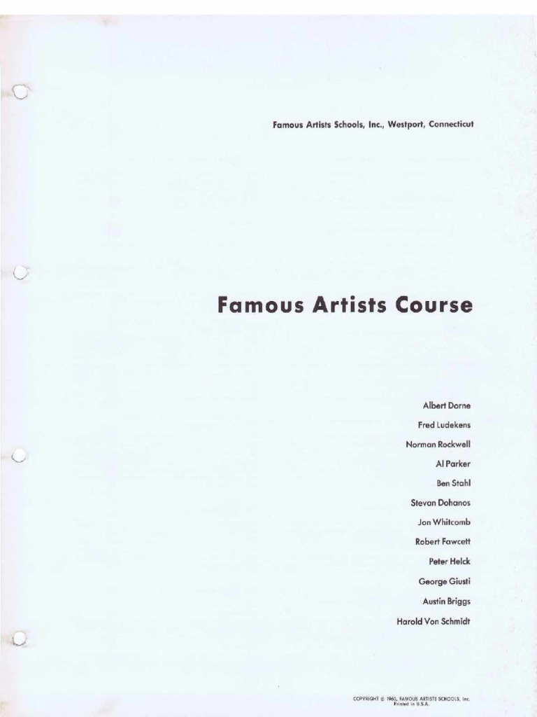 Famous Artists Course Lessons 1 - 24 (Famous Artists Schools Inc ...