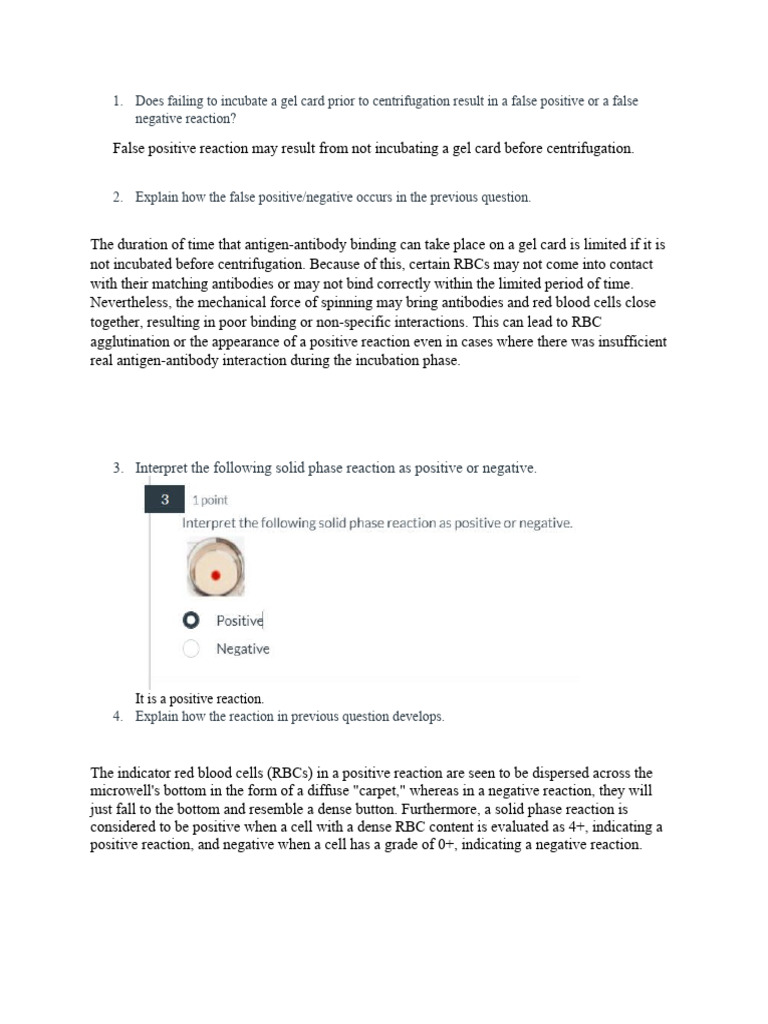 Interpret The Following Solid Phase Reaction As Positive or Negative ...