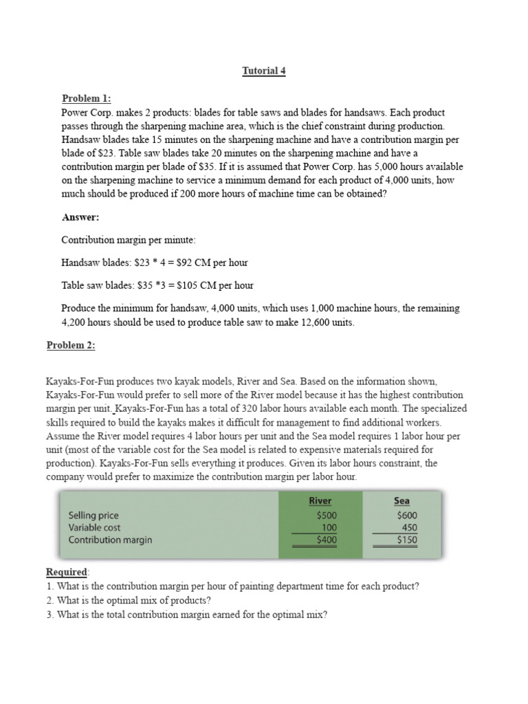 Tutorial 5 Sheet - MA MGMT Final 2 | PDF