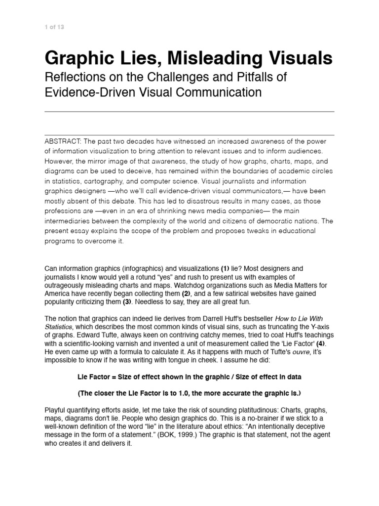 01 Graphics Lies Misleading Visuals BookChapterLIES | PDF ...