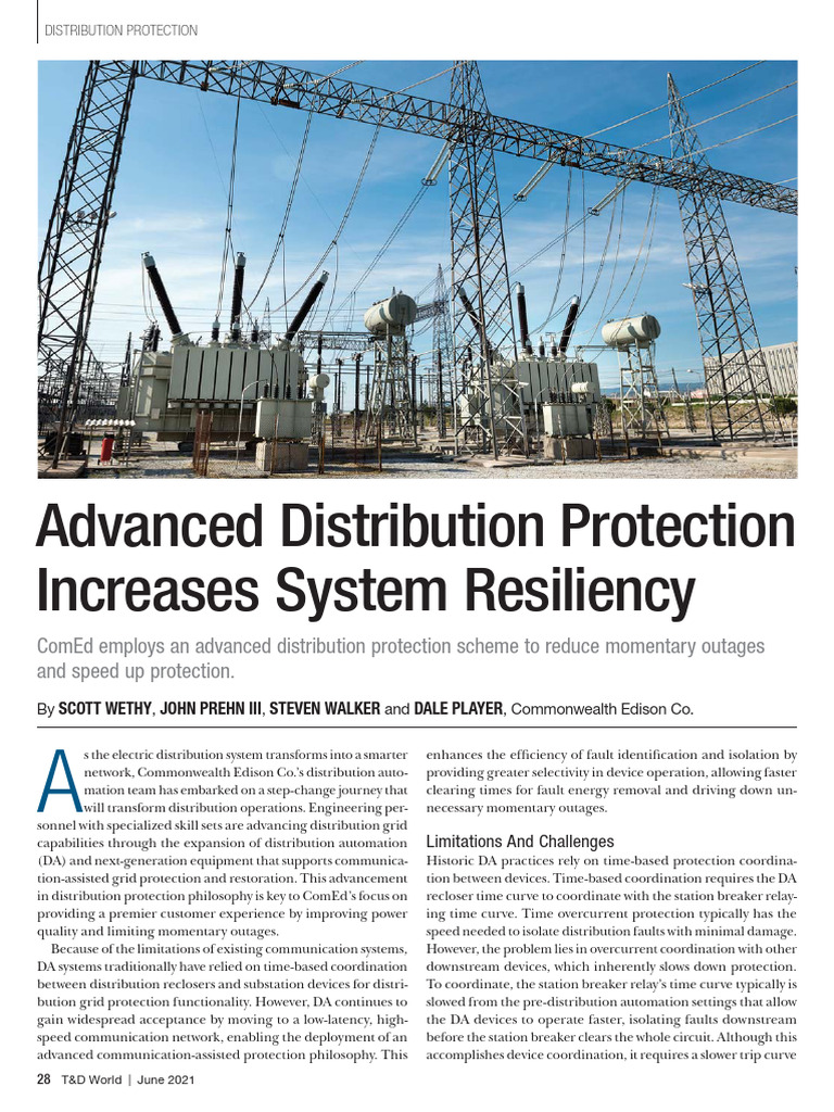 Advanced Distribution Protection Strategies | PDF | Electrical ...