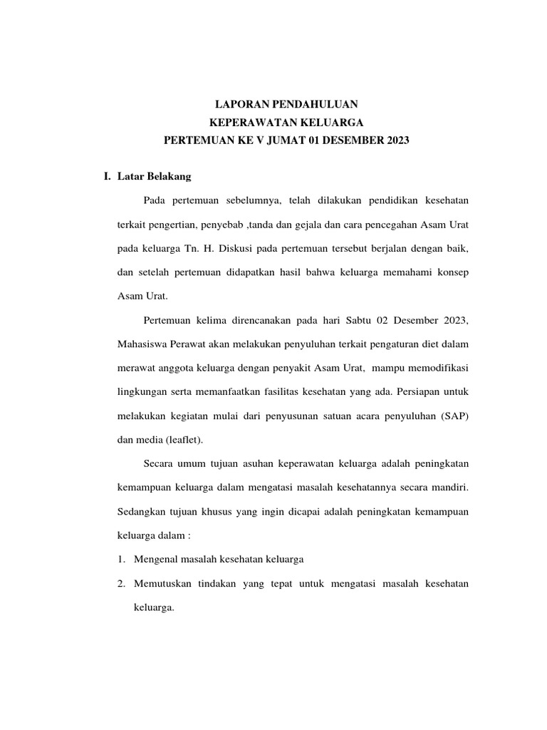 Laporan Pendahuluan V 2 | PDF