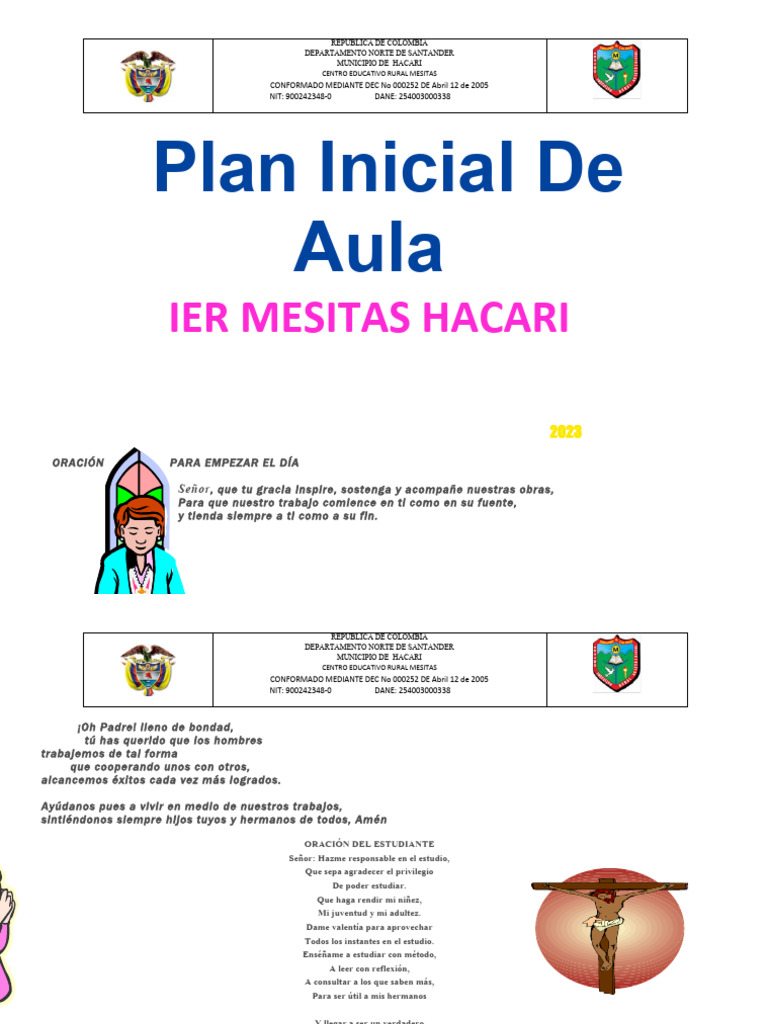 Modelo Plan de Aula 2020 | Descargar gratis PDF | Colombia | Plan de ...