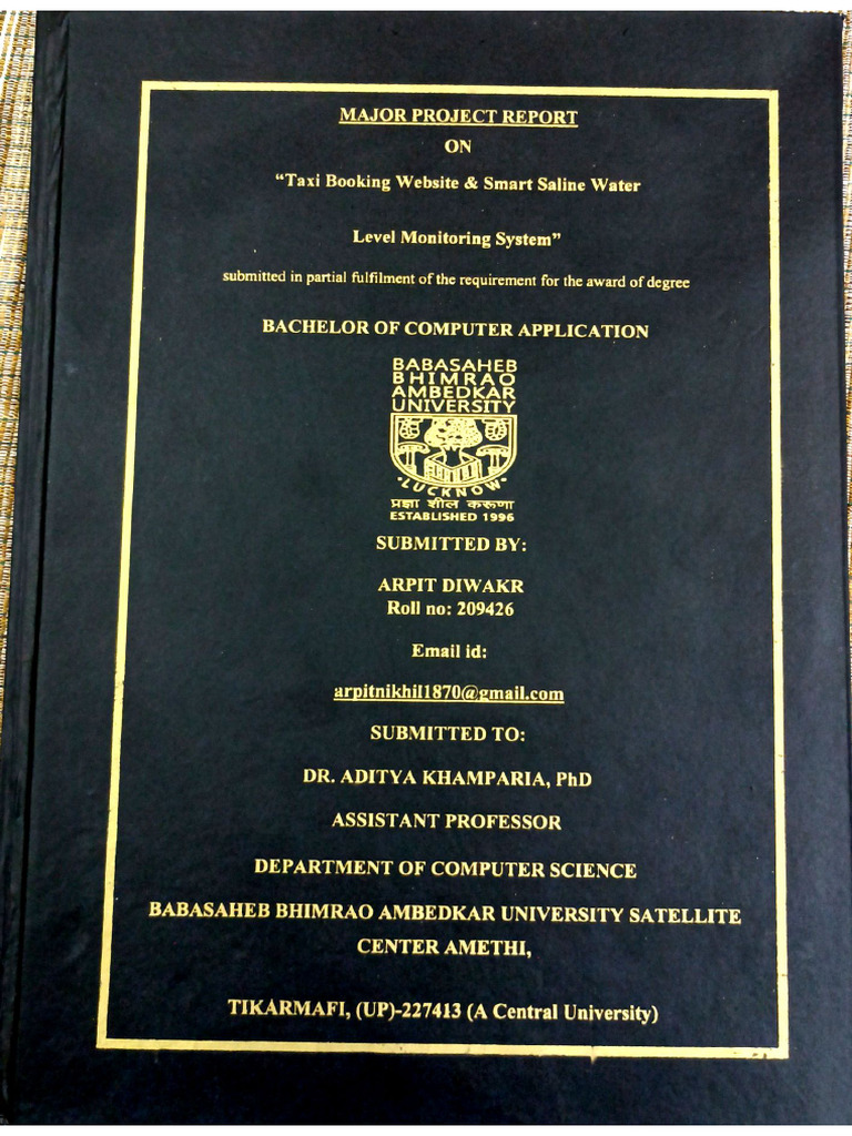 Project Report Format BCA-601 | PDF