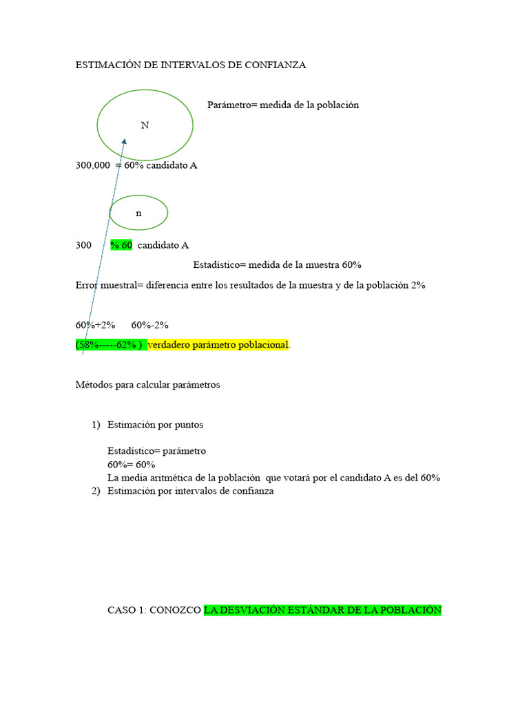 Estimación de Intervalos de Confianza Ejercicios | Descargar gratis PDF | Intervalo de confianza ...