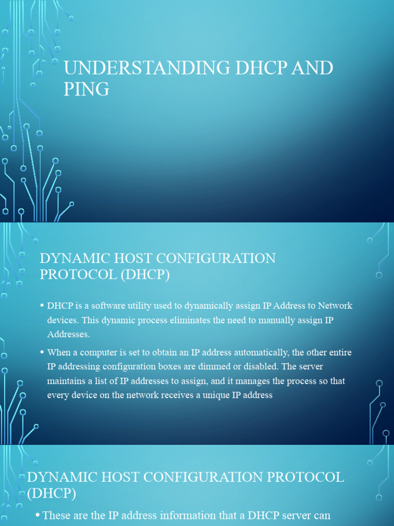 Understanding DHCP and Ping | PDF | Ip Address | Computer Network