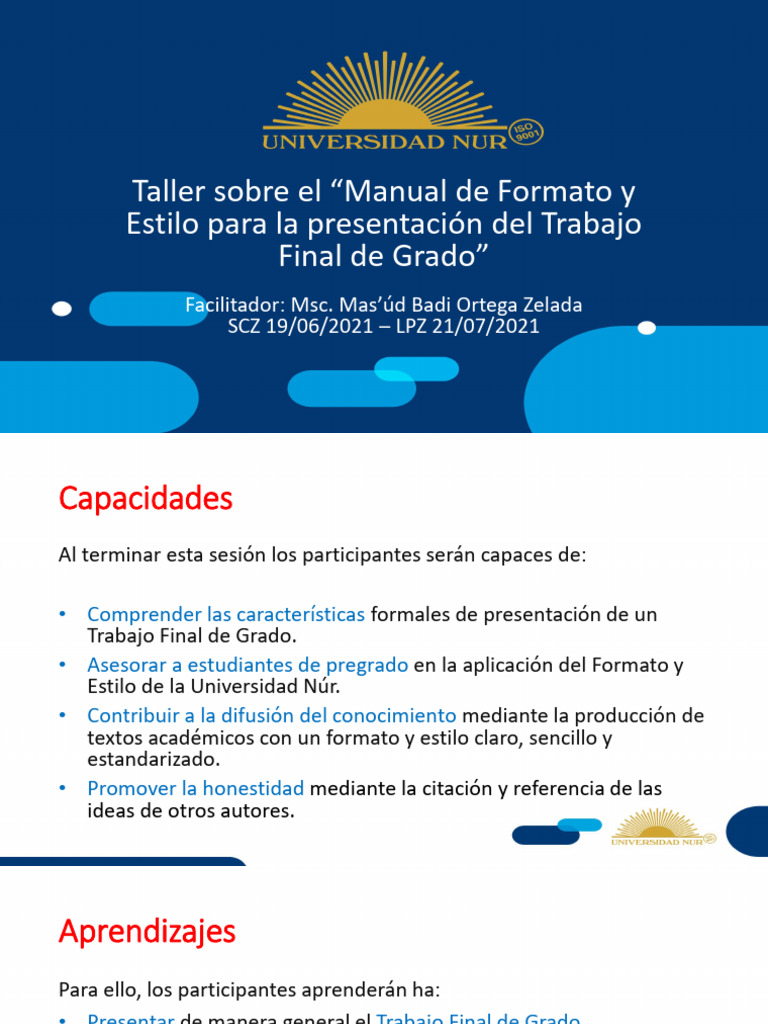 Sesión 5. Taller - Manual - de - Formato - y - Estilo - Núr - Jun - Jul ...