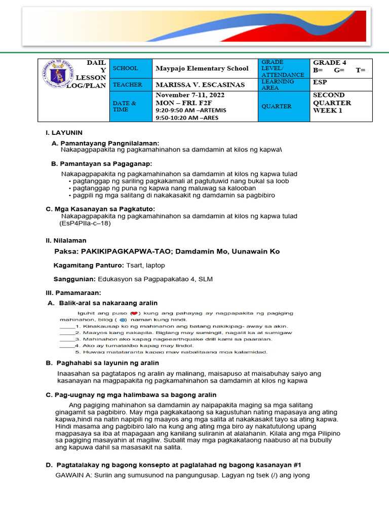 DLP in Esp4 Q2W1 | PDF