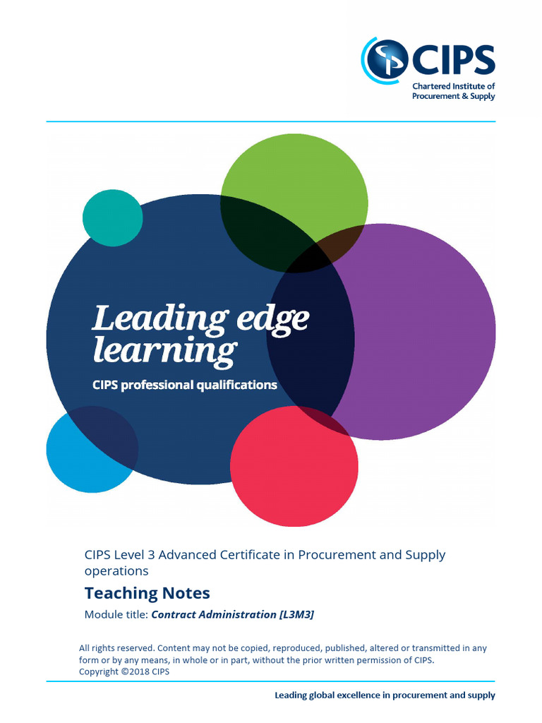 L3M3 Tutor Notes | PDF | Procurement | Non Disclosure Agreement