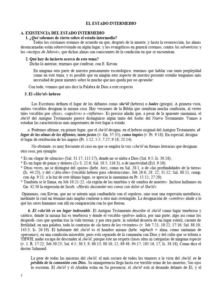 El Estado Intermedio | PDF | Paraíso | Jesús