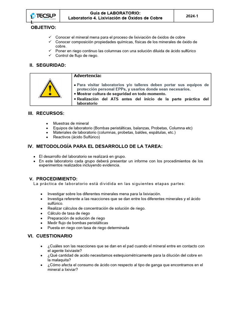 LAB Hidro 4 | PDF | Laboratorios | Cobre