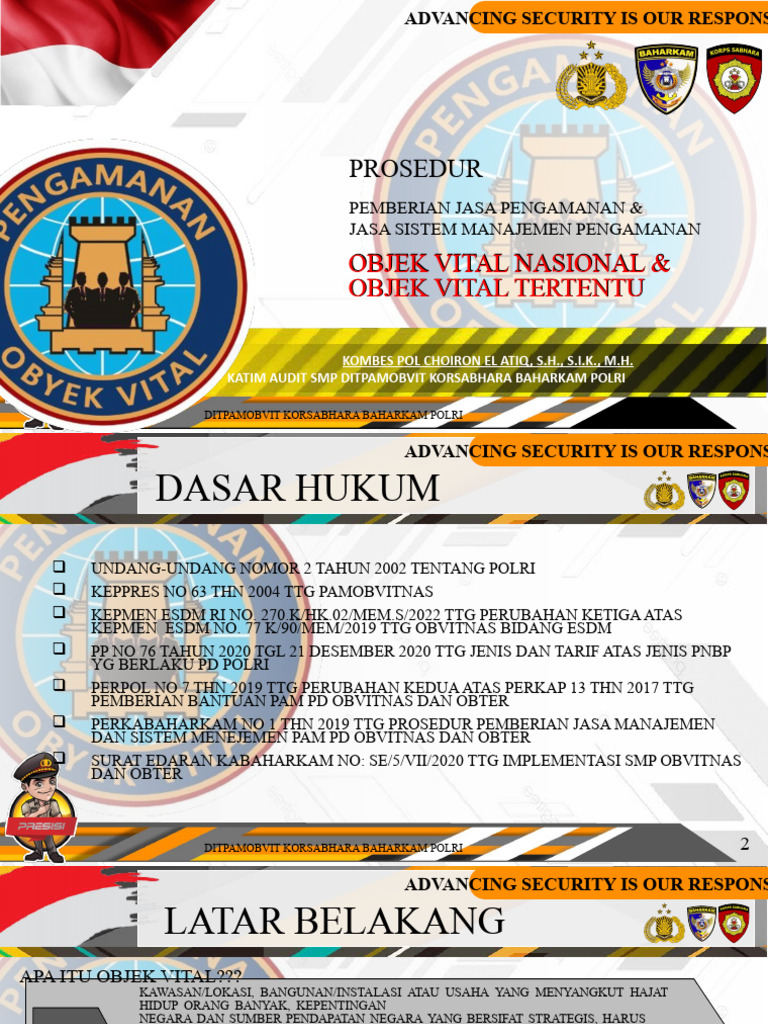 Prosedur Keamanan Obvitnas | PDF