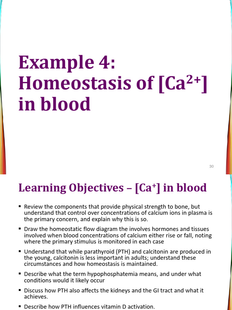 8.4 Calcium Conc, Slides CTR | PDF | Homeostasis | Calcium In Biology