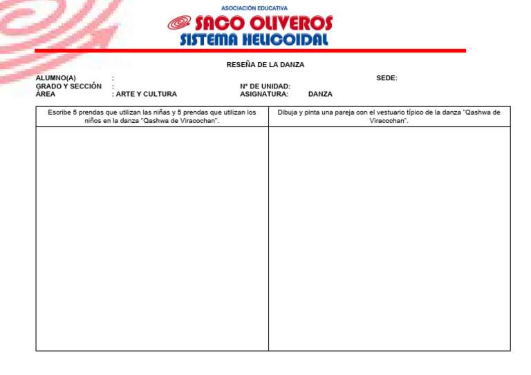 Tarea 5to Grado (U3) | PDF | Arte