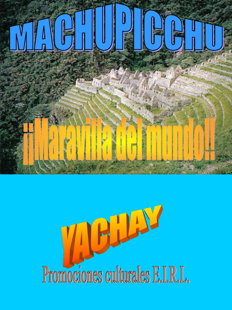 Real Machu Picchu | PDF | Machu Picchu