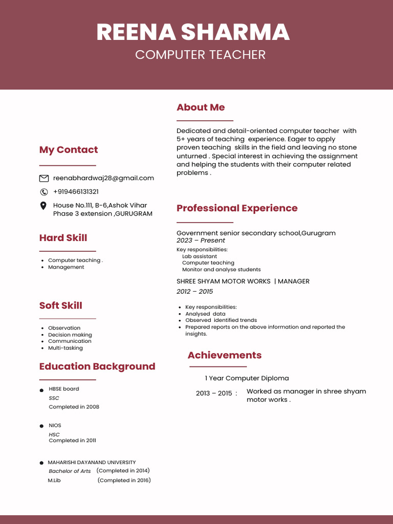 Reena Sharma (1) | PDF