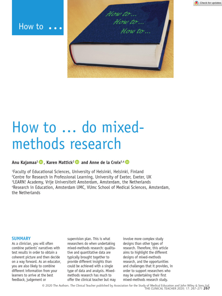 Guide to Mixed-Methods Research | PDF | Quantitative Research ...