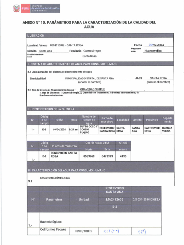 E2 - Santa Rosa Anexo 10 | PDF