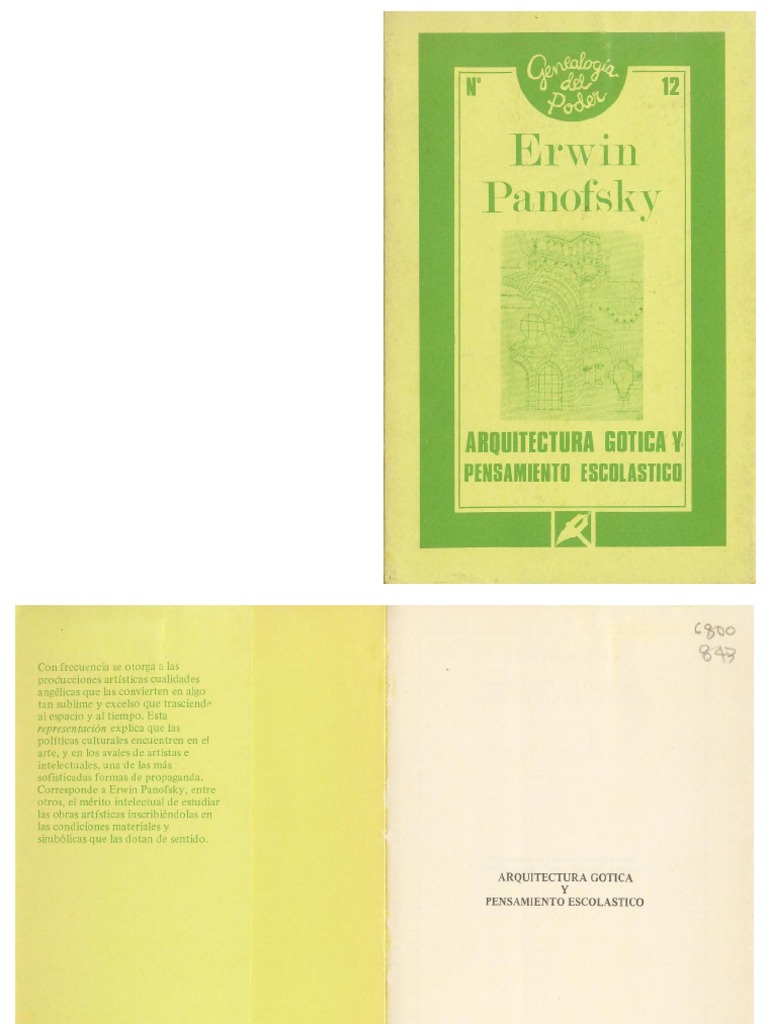 Arquitectura Gótica y Pensamiento Escolástico, Erwin Panofsky | PDF