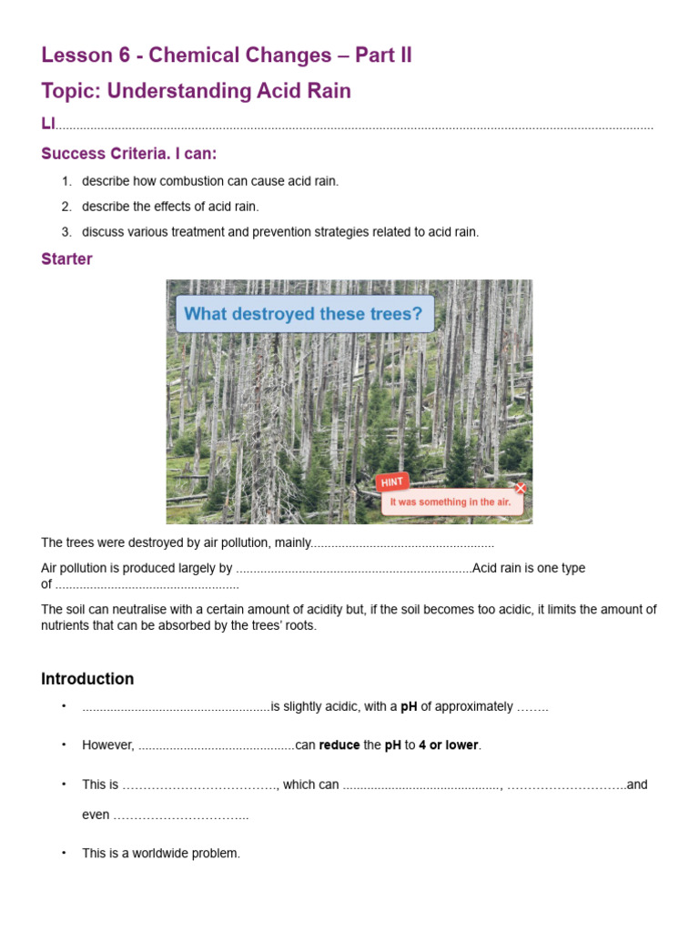 Acid Rain: Causes and Prevention Strategies | PDF | Oxide | Soil