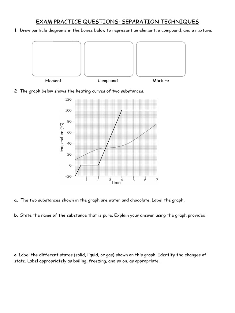 Topic Exam Practice Questions | PDF | Solubility | Mixture