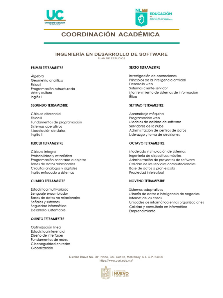 Plan de Estudios LIC UCNL - IDS | PDF | Ciencias de la Computación | La seguridad informática