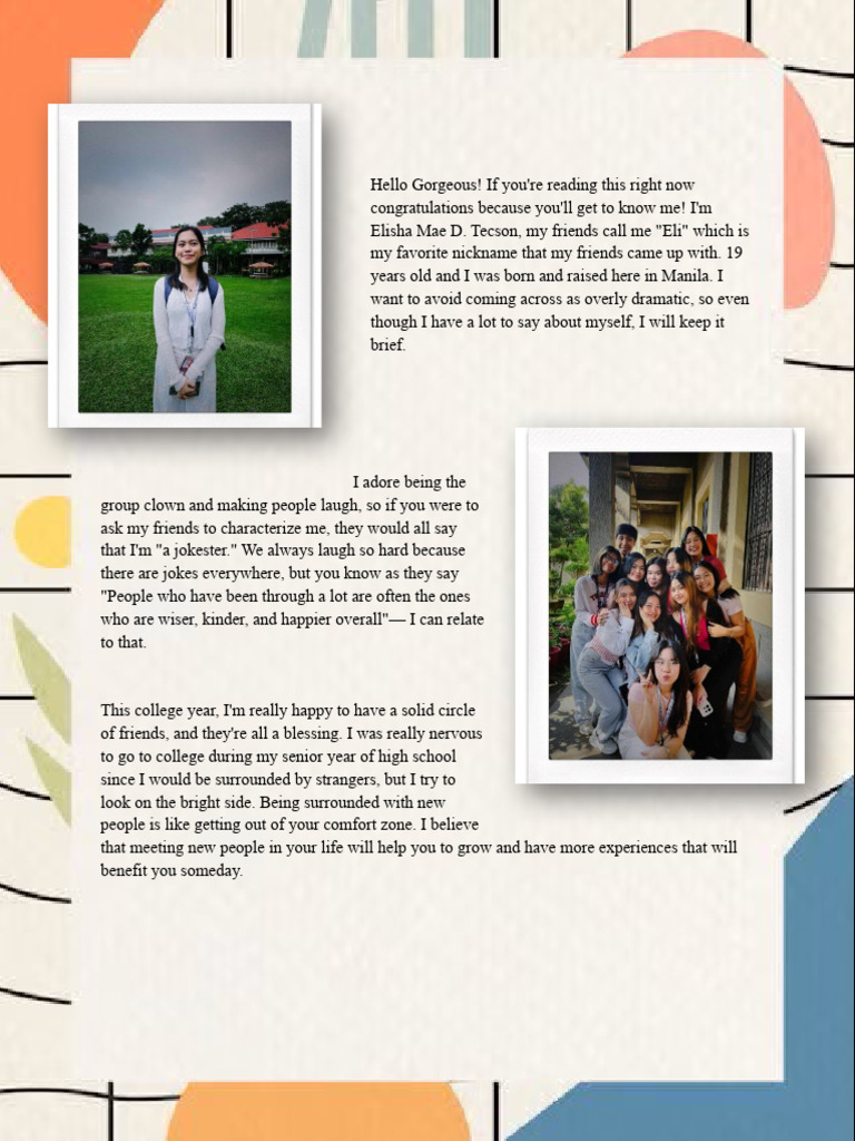 A1-Pagpapakilala Sa Sarili - Tecson | PDF