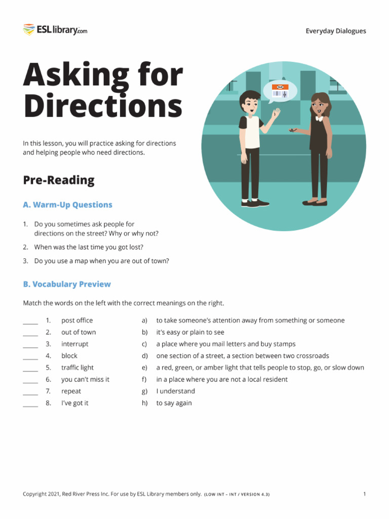 Asking For Directions | PDF