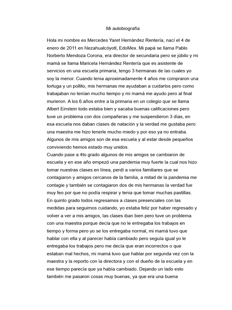 Mi autobiografía | PDF