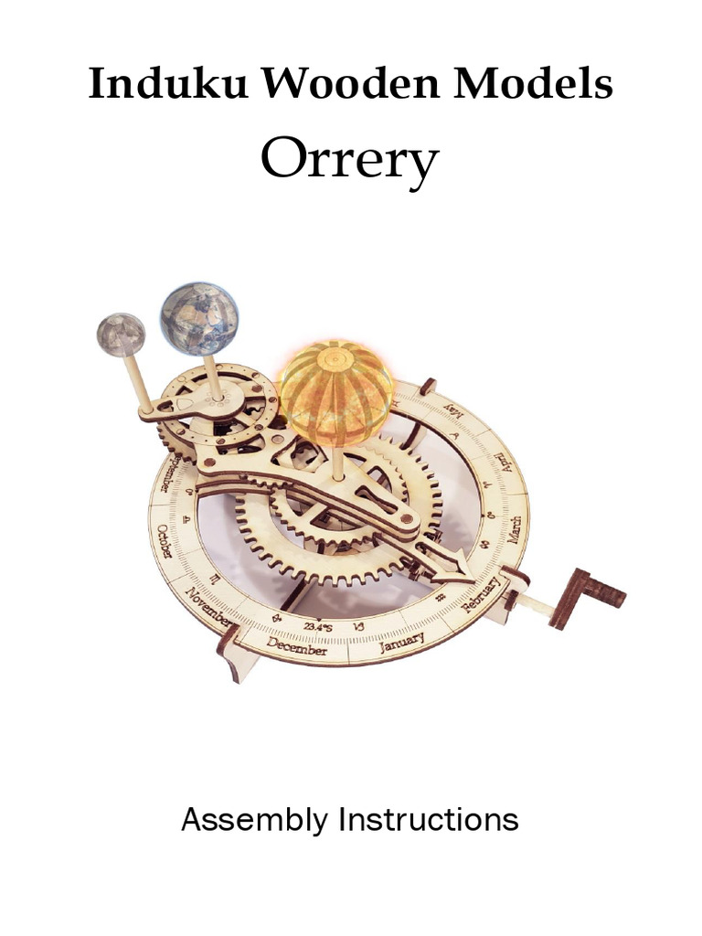 Orrery Assembly Instructionsvbbb | PDF | Rotation | Astronomy