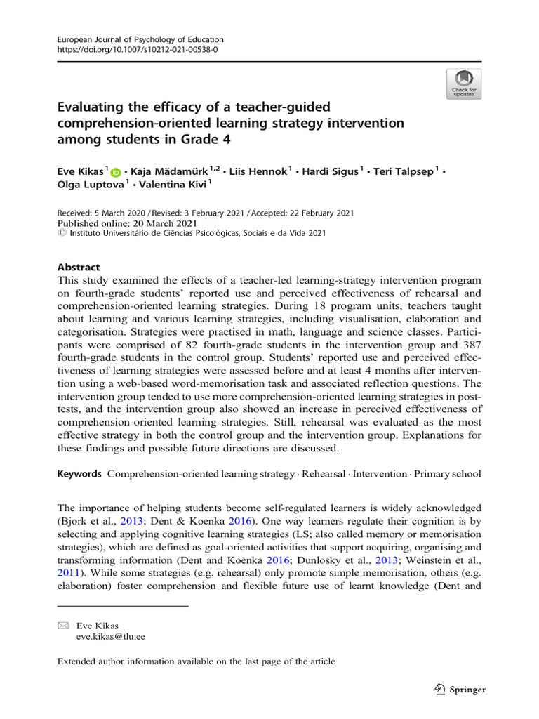 Evaluating The Efficacy of A Teacher Gui | Download Free PDF ...