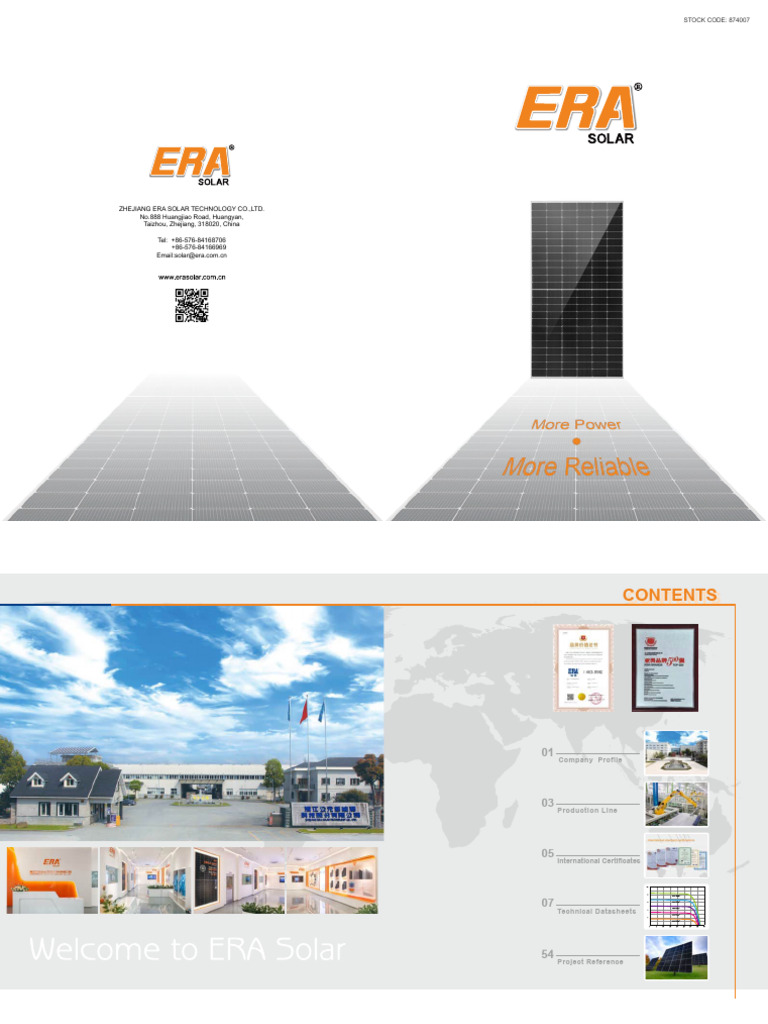 ERA Solar Panel Catalogue of 2024 | PDF | International ...