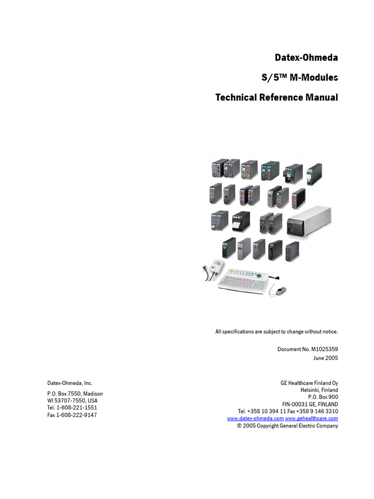 GE M-Module TM | PDF | Blood Pressure | Cardiovascular System