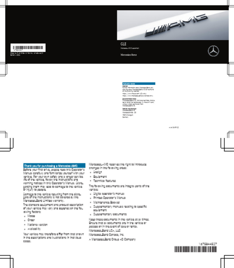 MY24 - AMG GLE Owners Manual | PDF | Manual Transmission | Land Vehicles