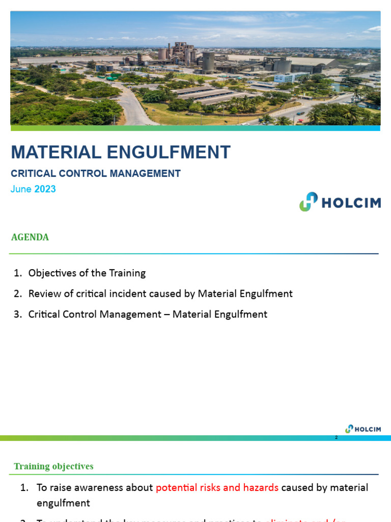 CCM - Material Engulfement, June 2023 | PDF | Risk | Occupational ...