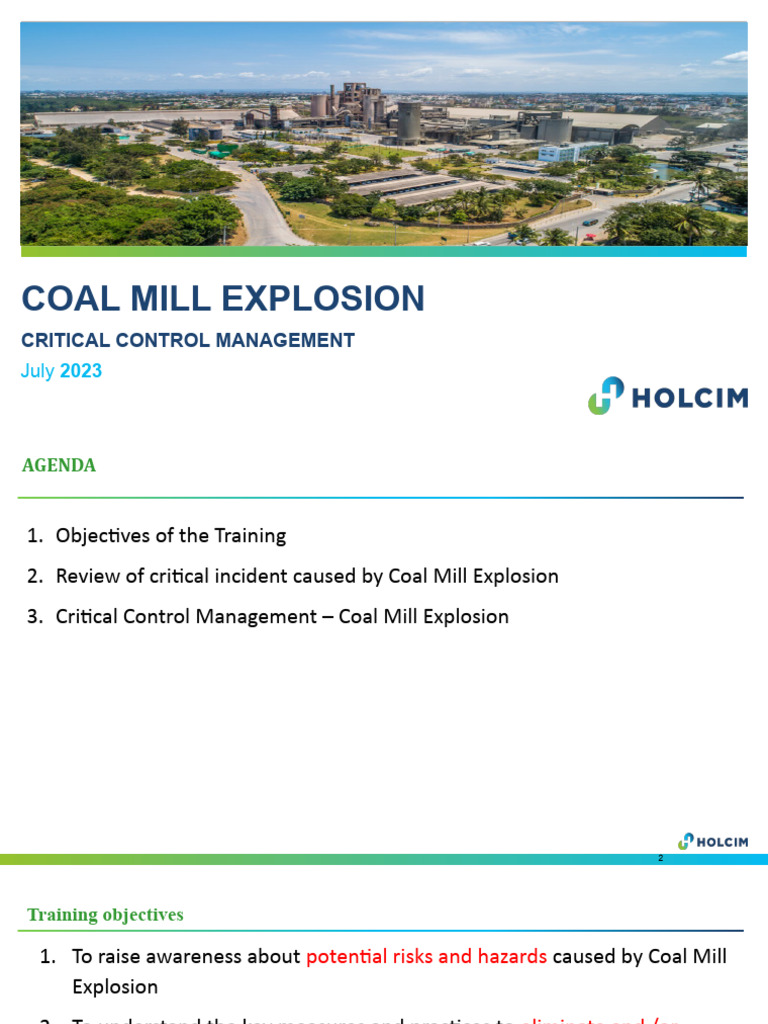 Coal Mill Explosion Control Training | PDF | Firefighting | Safety