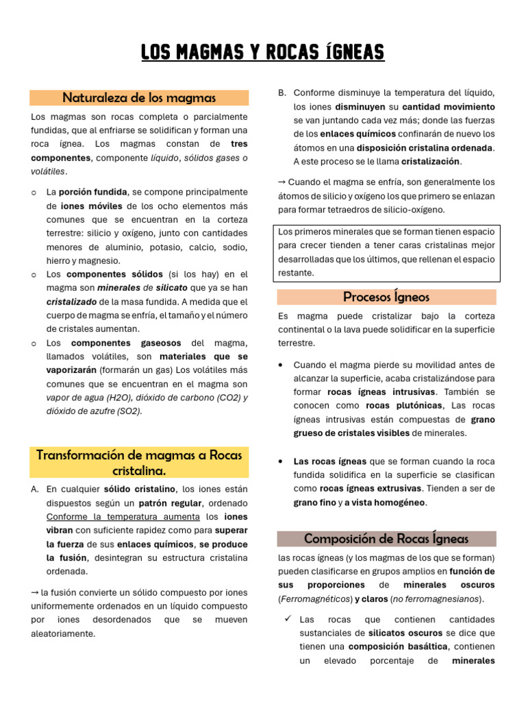 Naturaleza de Los Magmas | PDF | Roca ígnea | Magma