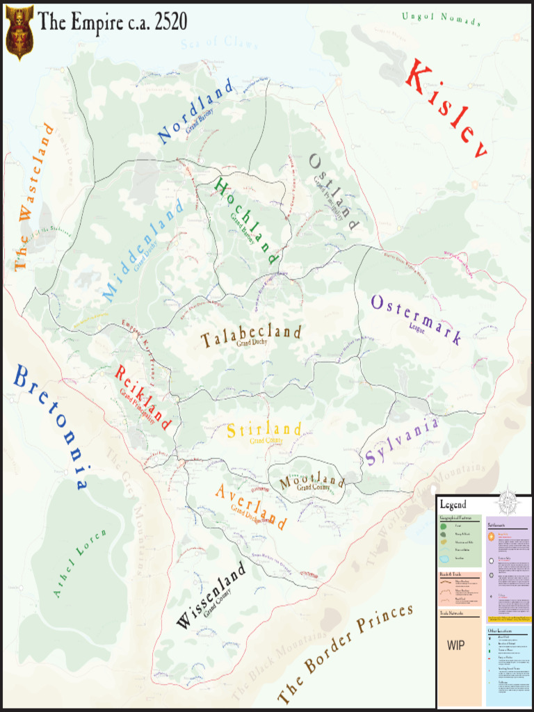 Warhammer Fantasy Empire Map | PDF | Fictional Locations | Fictional ...