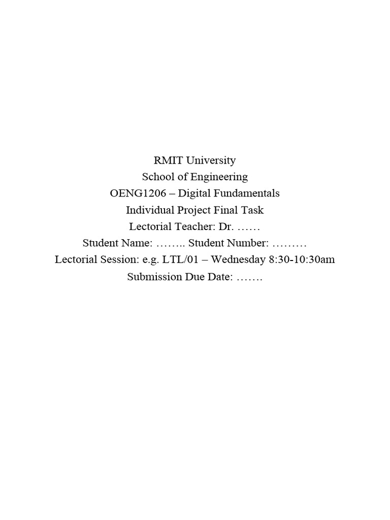 Final Report Template | PDF | Algorithms | Computer Programming Final Report Template | PDF | Algorithms | Computer Programming