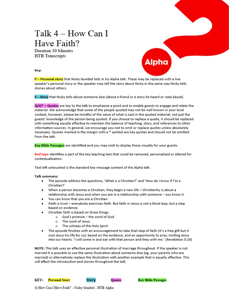 4-How Can I Have Faith - (Script) | PDF | Fruit Of The Holy Spirit | Faith