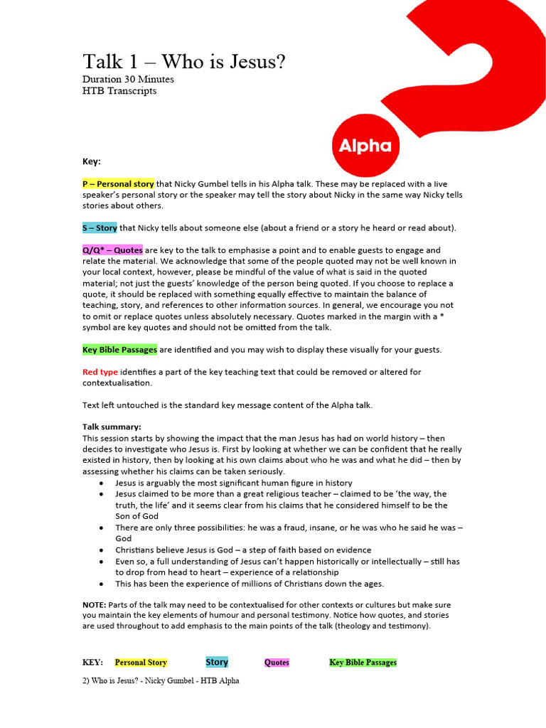 2-Who Is Jesus - (Script) | Download Free PDF | Jesus | Faith