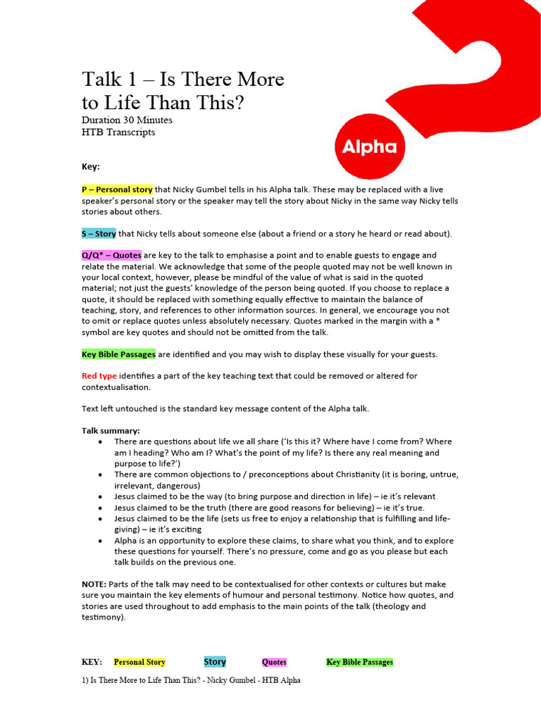 1-Is There More To Life Than This - (Script) | PDF | Prayer | Jesus