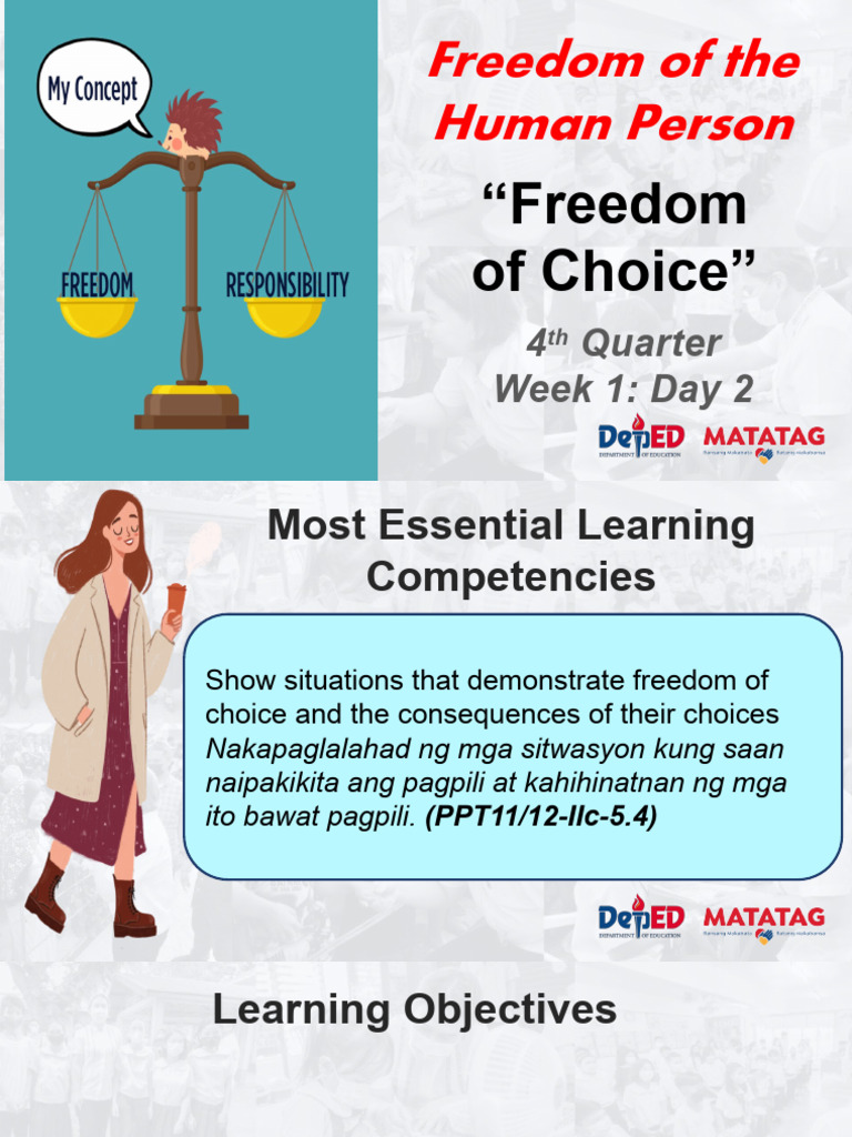 Freedom of The Human Person Day 2 1 | PDF | Natural Law | Existentialism