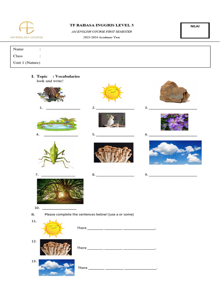 TF Unit 1 Level 3 | PDF