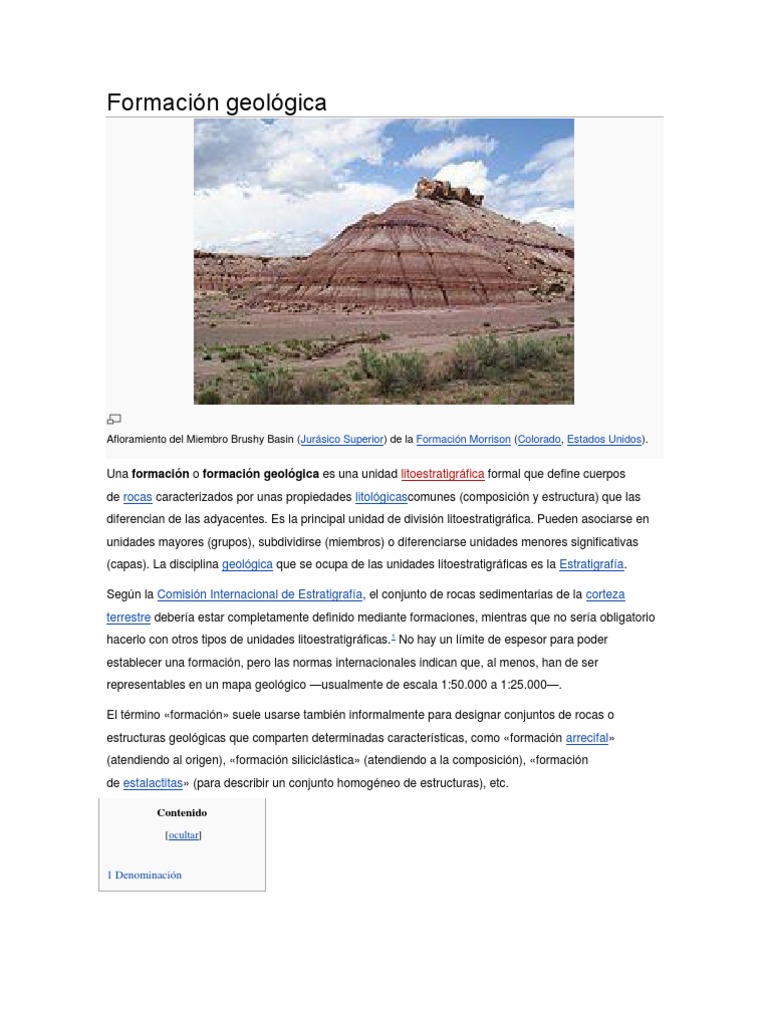 Formación Geológica | PDF | Formación geológica | Earth Sciences