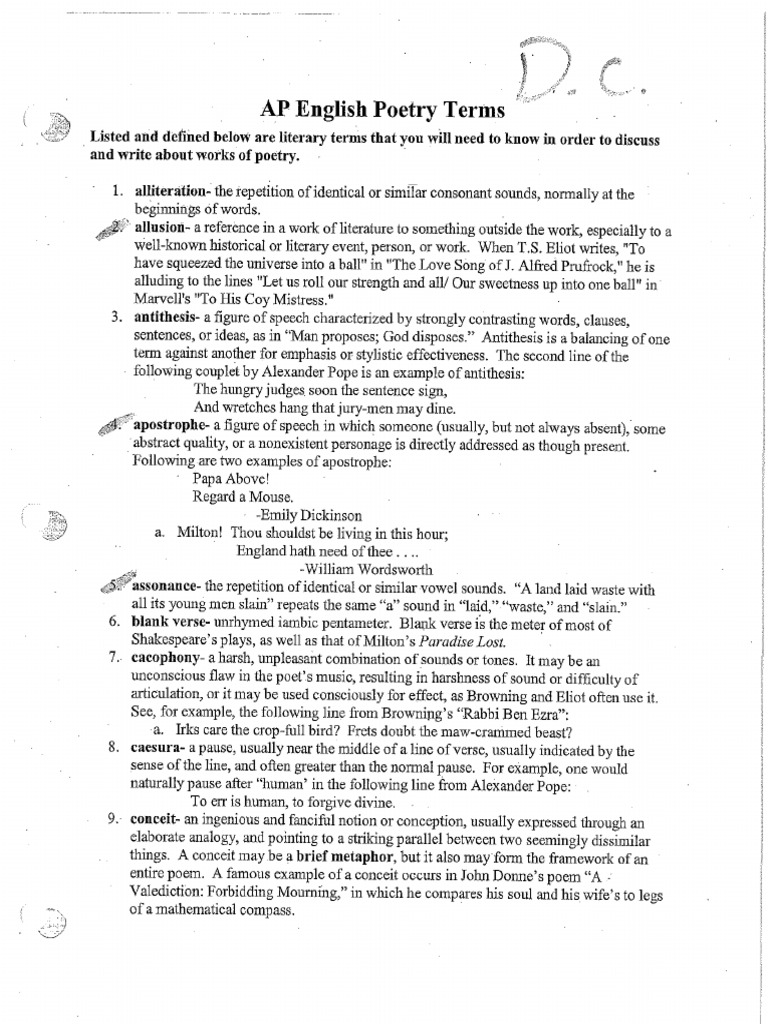 Literary and Rhetoric Terms | PDF