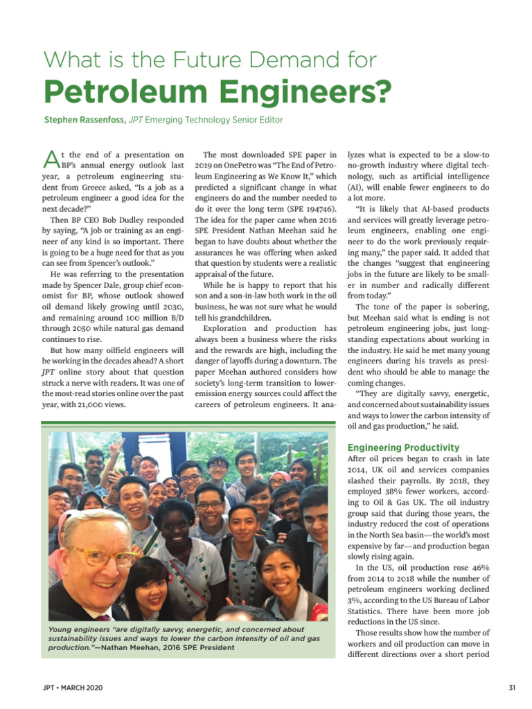 Future of Petroleum Engineering Jobs | PDF | Petroleum | Coal